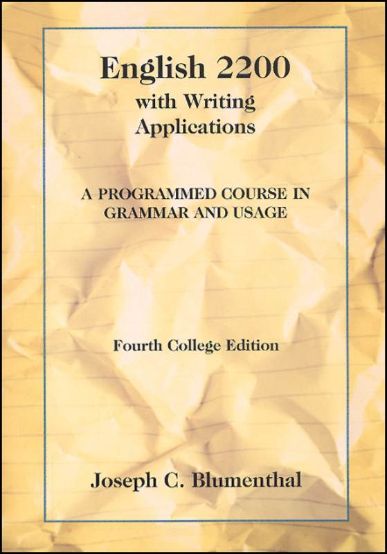 English 2200 With Writing Applications A Programmed Course In Grammar english-2200-with-writing-applications-a-programmed-course-in-grammar
