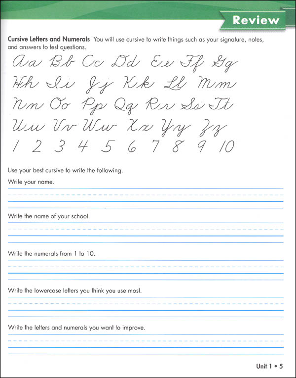 Zaner Bloser Handwriting Grade 4 Homeschool Bundle Student Edition