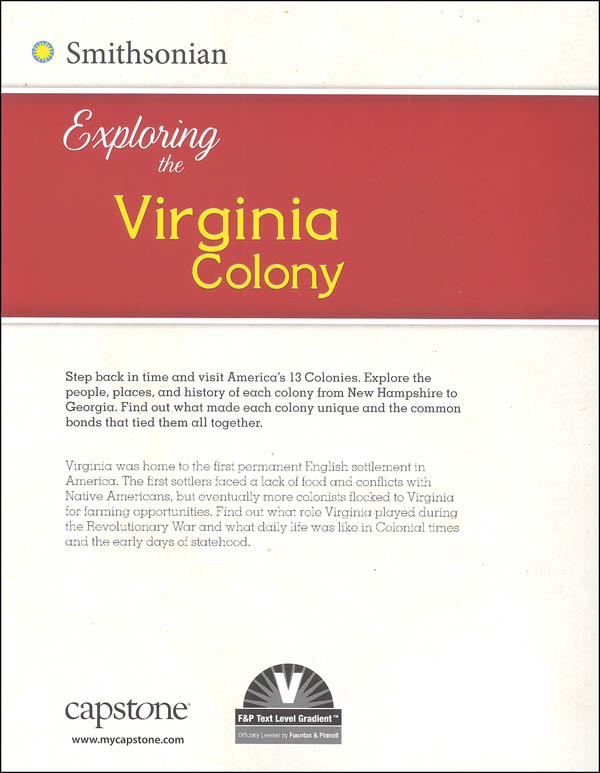 Exploring the Virginia Colony (Exploring the 13 Colonies) | Capstone ...