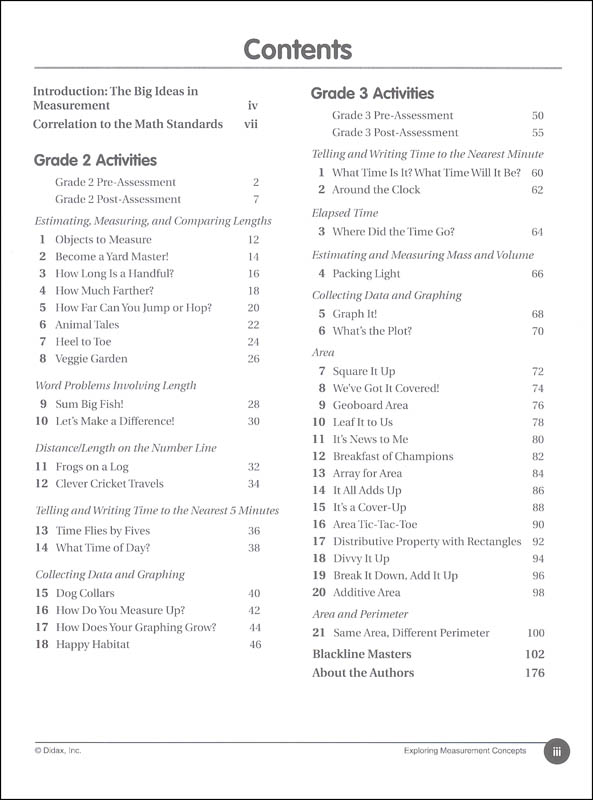 Exploring Measurement Concepts Grades 2-3 | Didax | 9781583247358