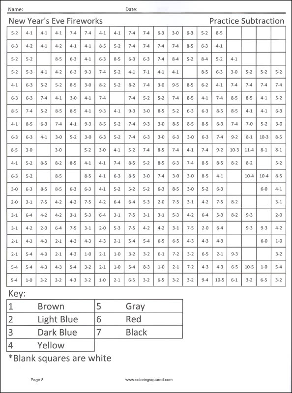 Coloring Squared: Holiday Addition and Subtraction | Coloring Squared ...