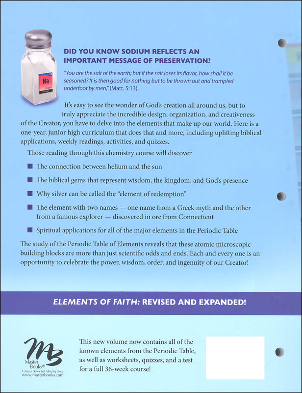 Elements of Faith | Master Book Publishers | 9781683441809