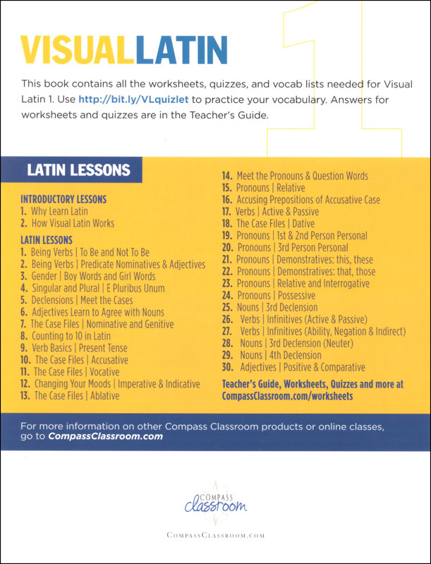 Visual Latin 1 Teacher's Guide | Compass Classroom