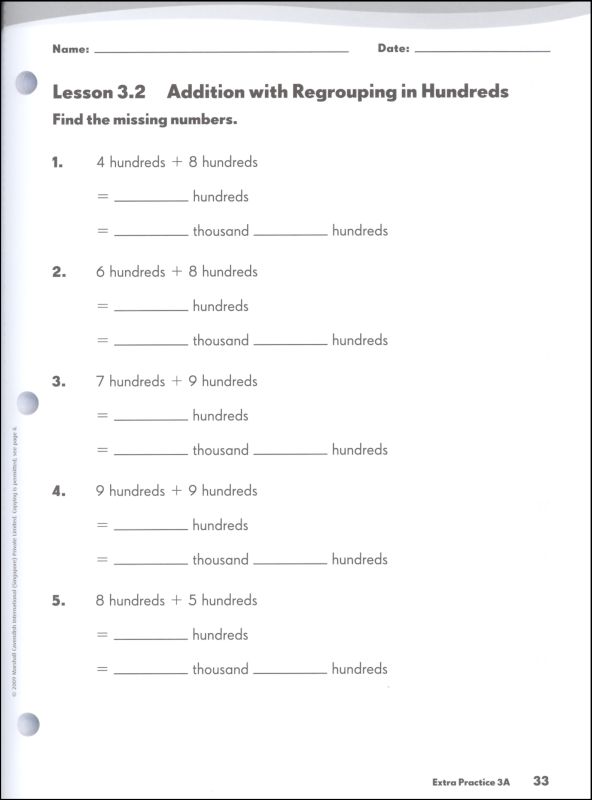Math in Focus Grade 3 Extra Practice A | Marshall Cavendish | 9780669015713