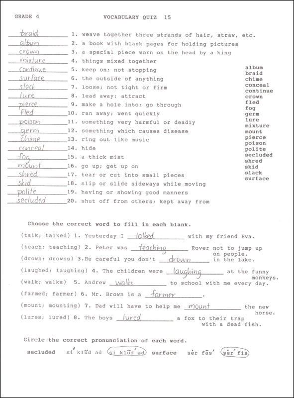Working with Words 4 Quizzes Answer Key | Pathway Publishers Working with Words 4 Quizzes Answer Key | Pathway Publishers