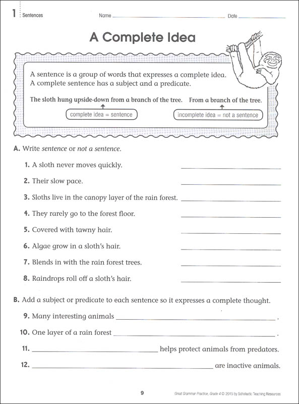 Great Grammar Practice Grade 4 Scholastic Professional Book Divisn