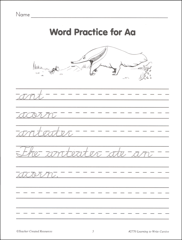 Learning to Write Cursive | Teacher Created Resources | 9781420627701