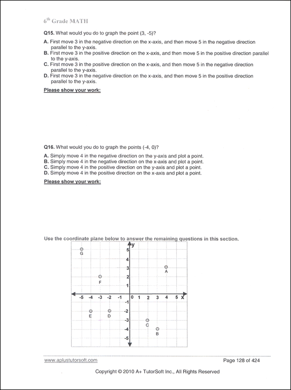 6th Grade MATH Workbook A TutorSoft Inc 6th Grade MATH Workbook A TutorSoft Inc