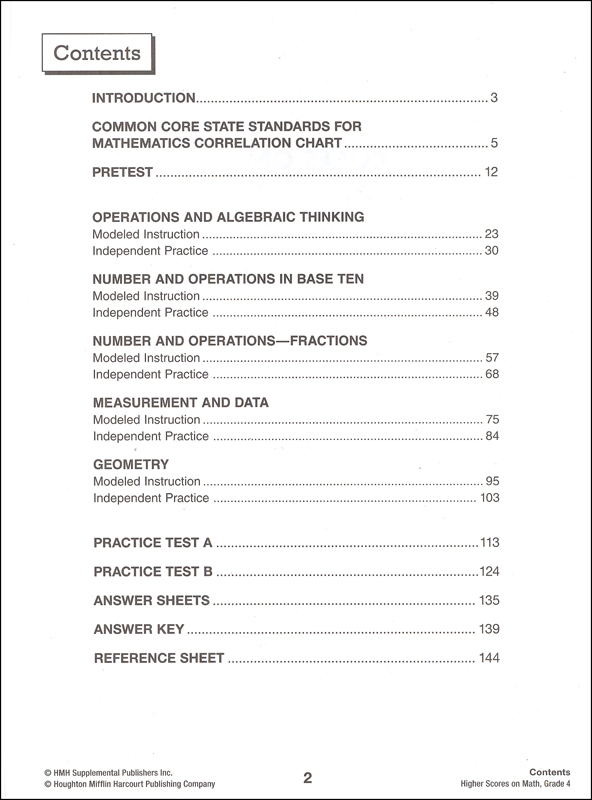 Higher Scores on Math Standardized Tests Workbook Grade 4 | Steck ...