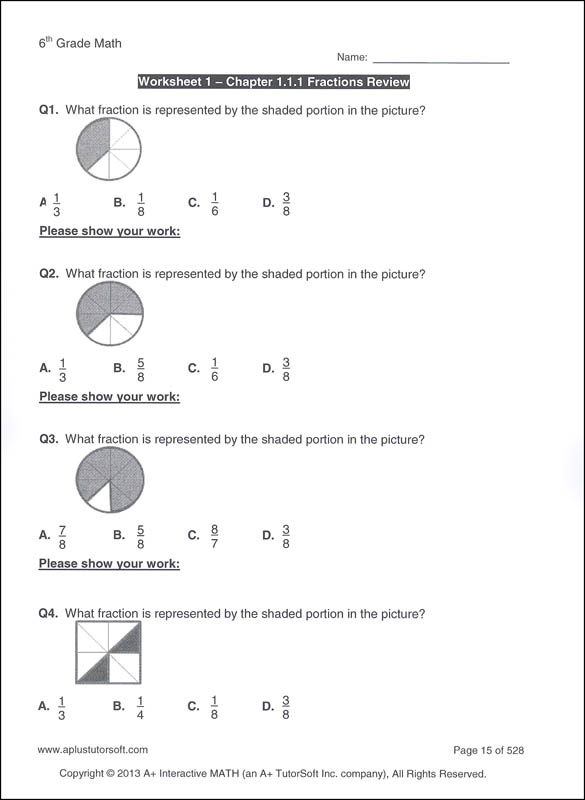 A+ Interactive Math 6th Grade Full Curriculum Textbook & Workbook ...