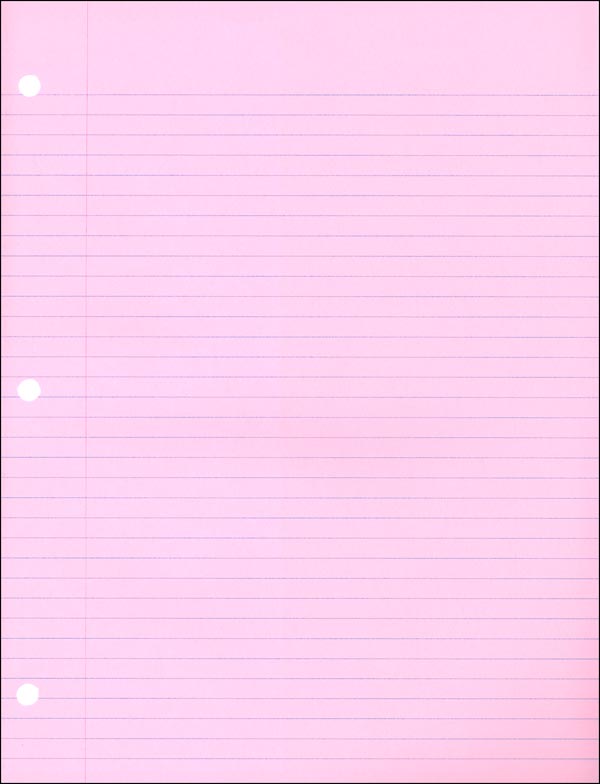 Genesis Shades One Subject Notebook - College Ruled Pink Paper