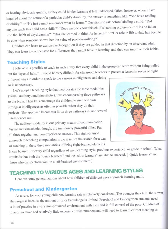 Right Brain Math Worksheets
