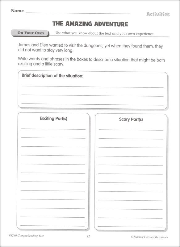 Comprehending Text Grade 3 Teacher Created Resources 9781420682403