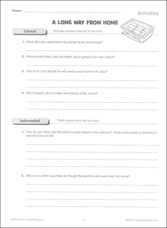 Comprehending Text Grade 5 Teacher Created Resources 9781420682489