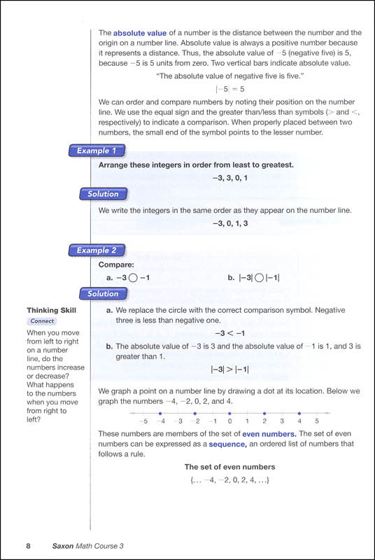 Saxon Math Course 3 Student Edition Saxon Publishers 9781591418849
