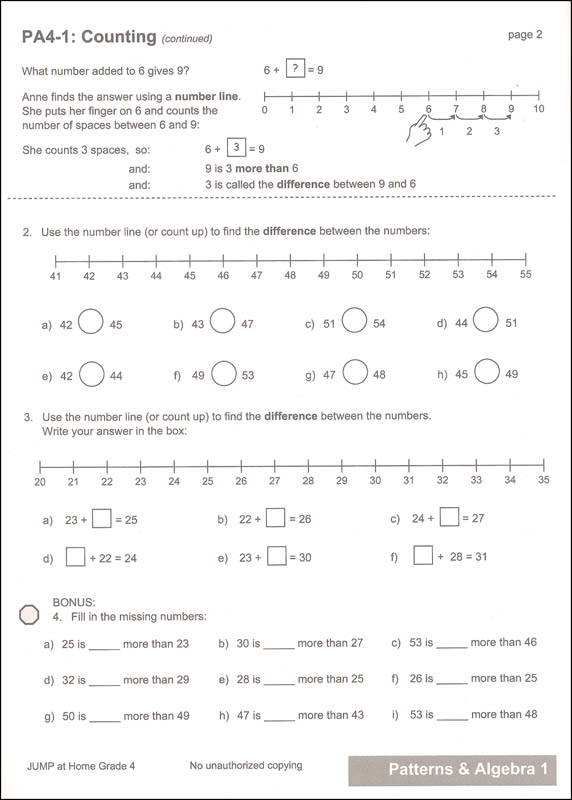 JUMP At Home Grade 4 Worksheets For The JUMP Math Program House Of