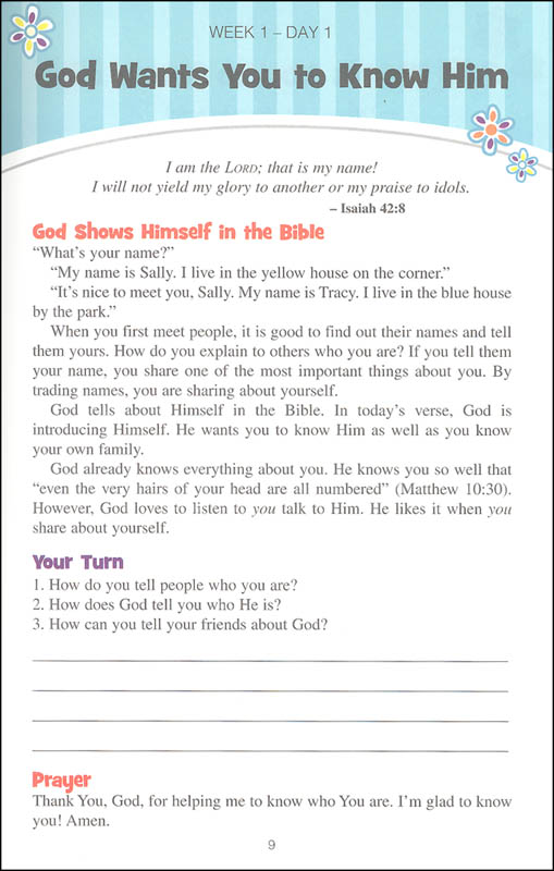 God and Me!: 52 Week Devotional for Girls Ages 6-9 | RoseKiDZ ...