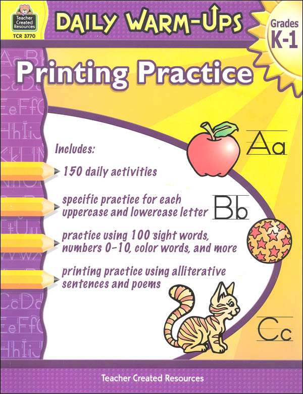 Daily Warm-Ups: Printing Practice | Teacher Created Resources ...