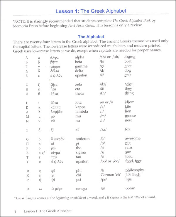 First Form Greek Student Text | Memoria Press | 9781615381081