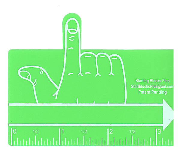 Green One Finger Spacer | Starting Blocks Plus