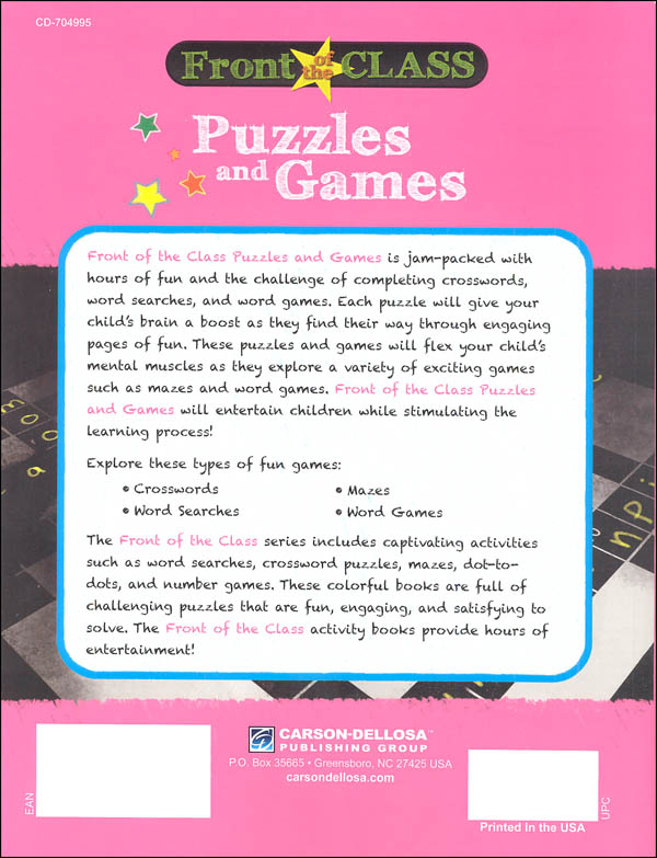 Puzzles and Games (Front of the Class Activity Book) | Thinking Kids ...