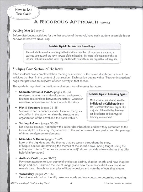 Rigorous Reading: An In-Depth Guide For Any Novel - Grades 3-5 ...