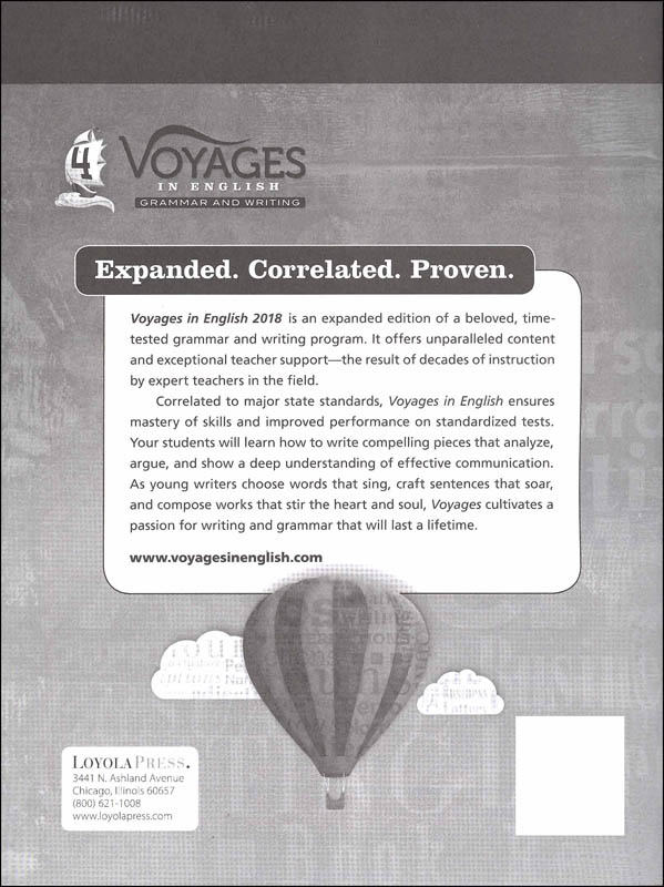 Voyages In English 2018 Grade 4 Assessment Book Loyola University Voyages In English 2018 Grade 4 Assessment Book Loyola University
