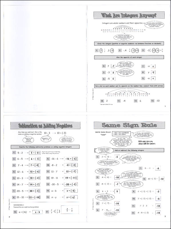 MathWise Integers with Answer Key | Peter Wise | 9780997283525