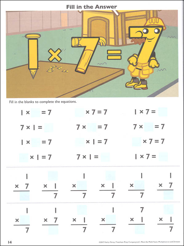 Meet the Math Facts Multiplication Workbook | Preschool Prep Company ...