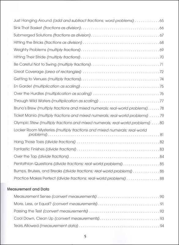 Common Core Math Activities Grade 5 | Incentive Publications ...