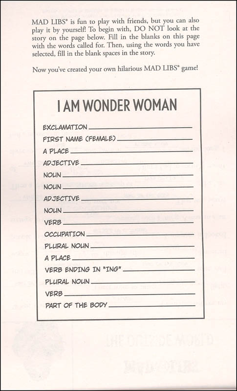 Wonder Woman Mad Libs | Penguin Young Readers | 9781524788148