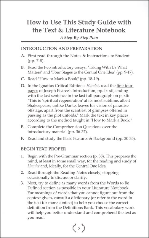 Hamlet Student Book | Memoria Press | 9781547700301