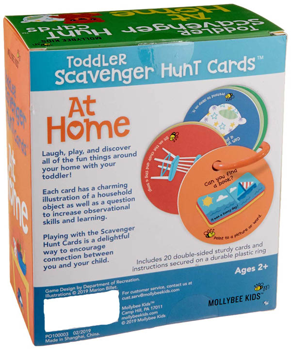 At Home Toddler Scavenger Hunt Cards | Mollybee Kids