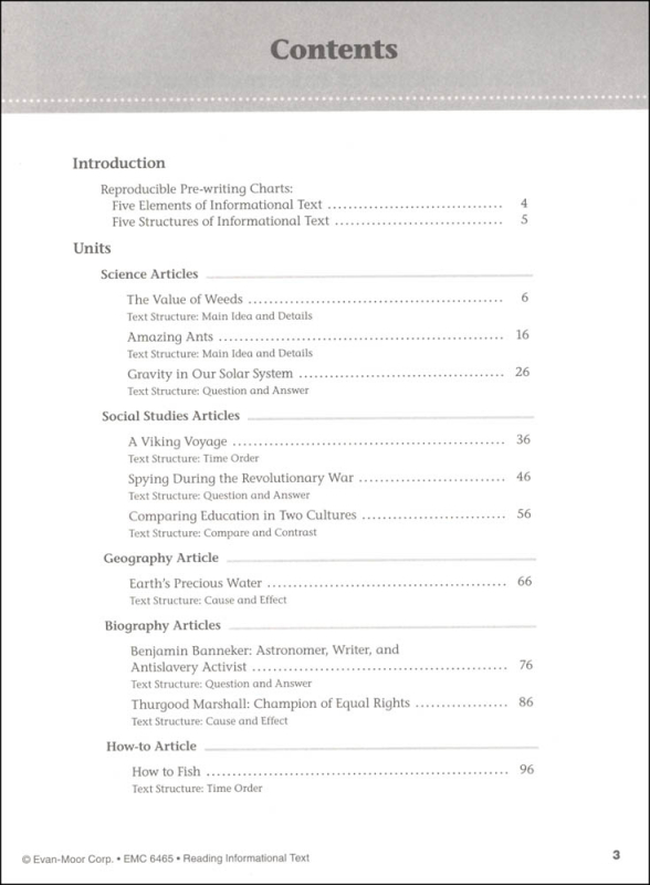 Reading Informational Text Grade 5 - Individual Student Workbook | Evan ...