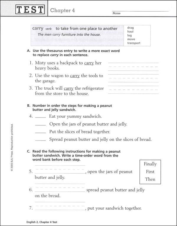 English 2 Testpack, Second Edition | BJU Press | 9781579248253