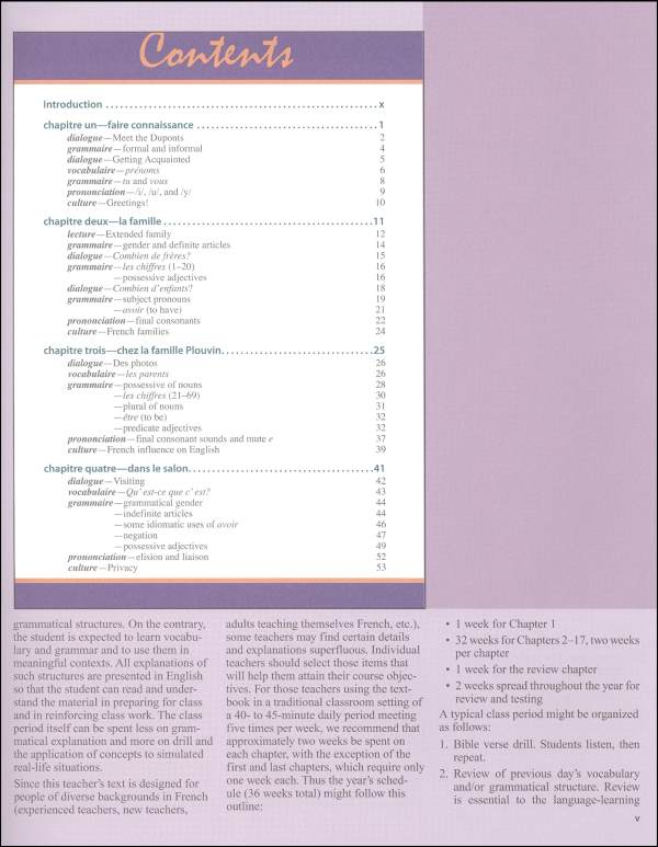 French 1 Teacher Edition w/ DVD 2ED | BJU Press | 9781591668046