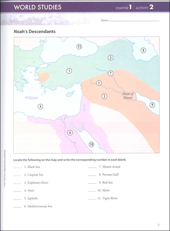 World Studies Student Activity Manual 4th Edition | BJU Press ...