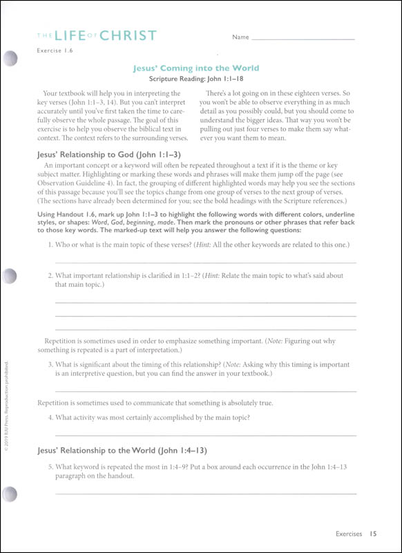 Bible 8: Life of Christ Student Activities 1st Edition | BJU Press ...