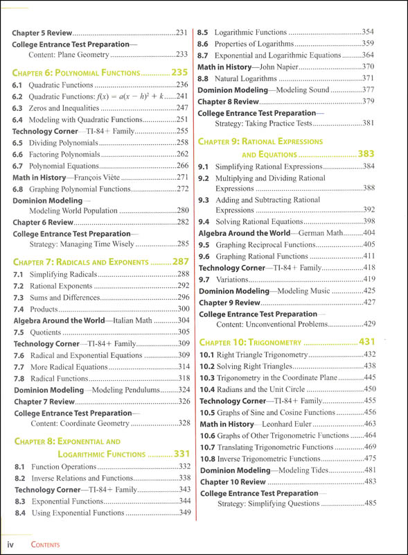 Algebra 2 Student Text 3rd Edition | BJU Press | 9781606821985
